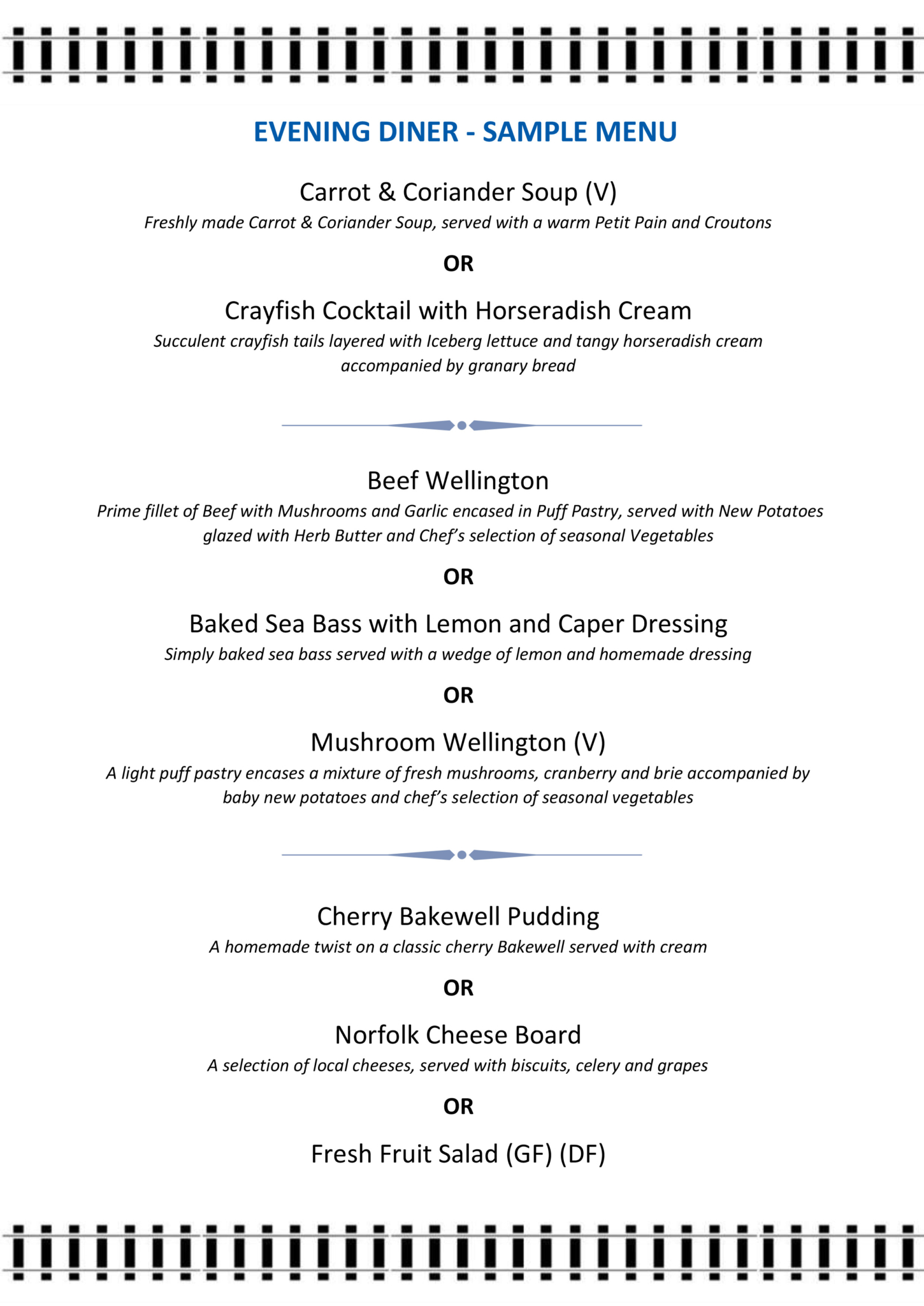 North Norfolkman Evening Dining – North Norfolk Railway