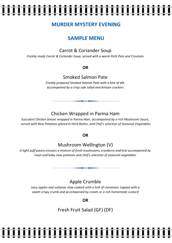 Murder Mystery Dining – North Norfolk Railway